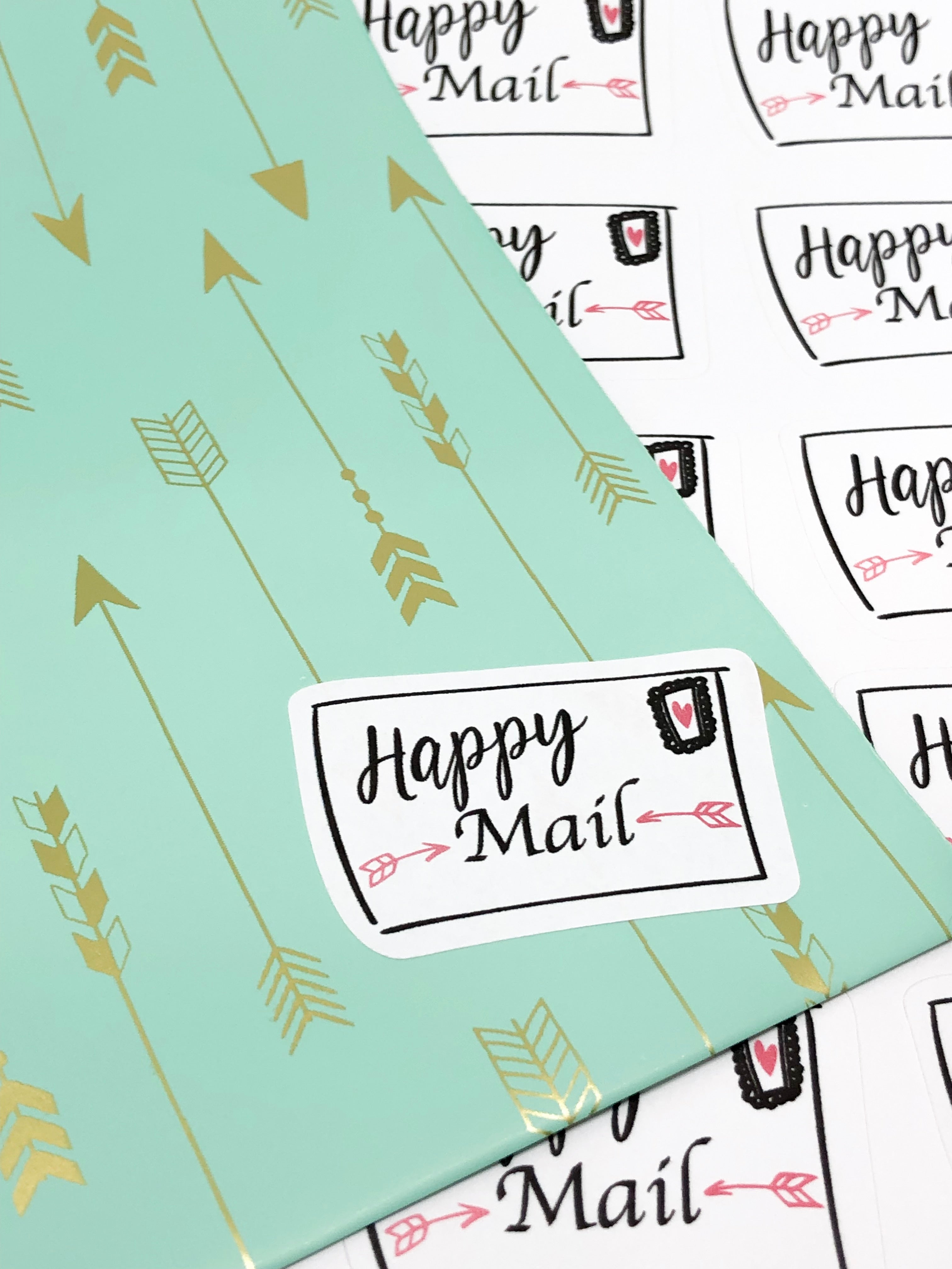 Small Envelope Happy Mail | Packaging Stickers | Business Branding | S ...
