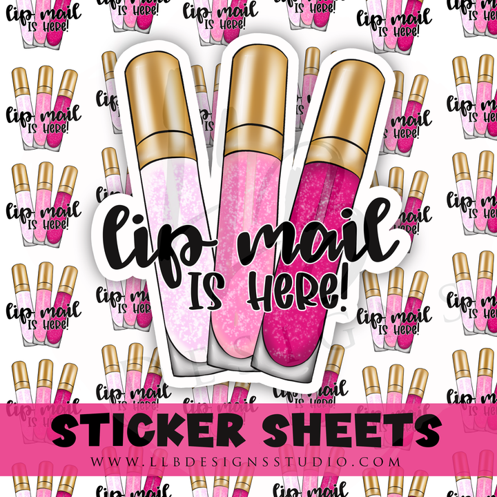 Lip mail Is Here | Packaging Stickers | Business Branding | Small Shop ...